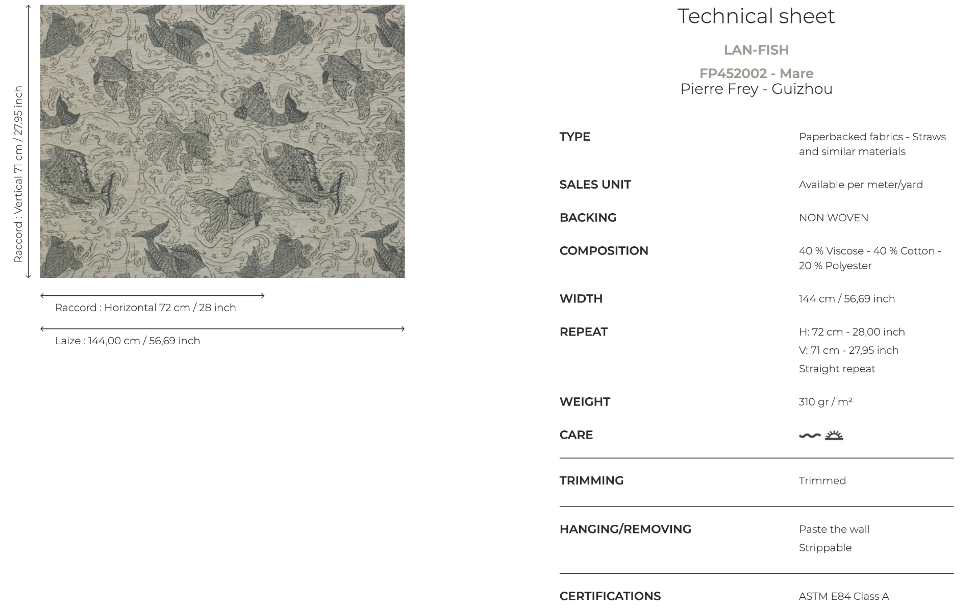 Pierre Frey Lan-Fish Wallpaper | Brera Interni